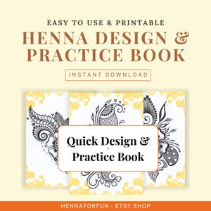 Henna Quick Design and Practice Template, DIY Henna Patterns, Henna Art ...