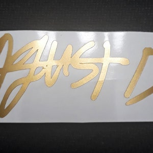 Agust D Autograph Sign Decal Sticker - Etsy