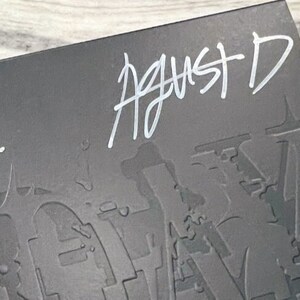 Agust D Autograph Sign Decal Sticker - Etsy