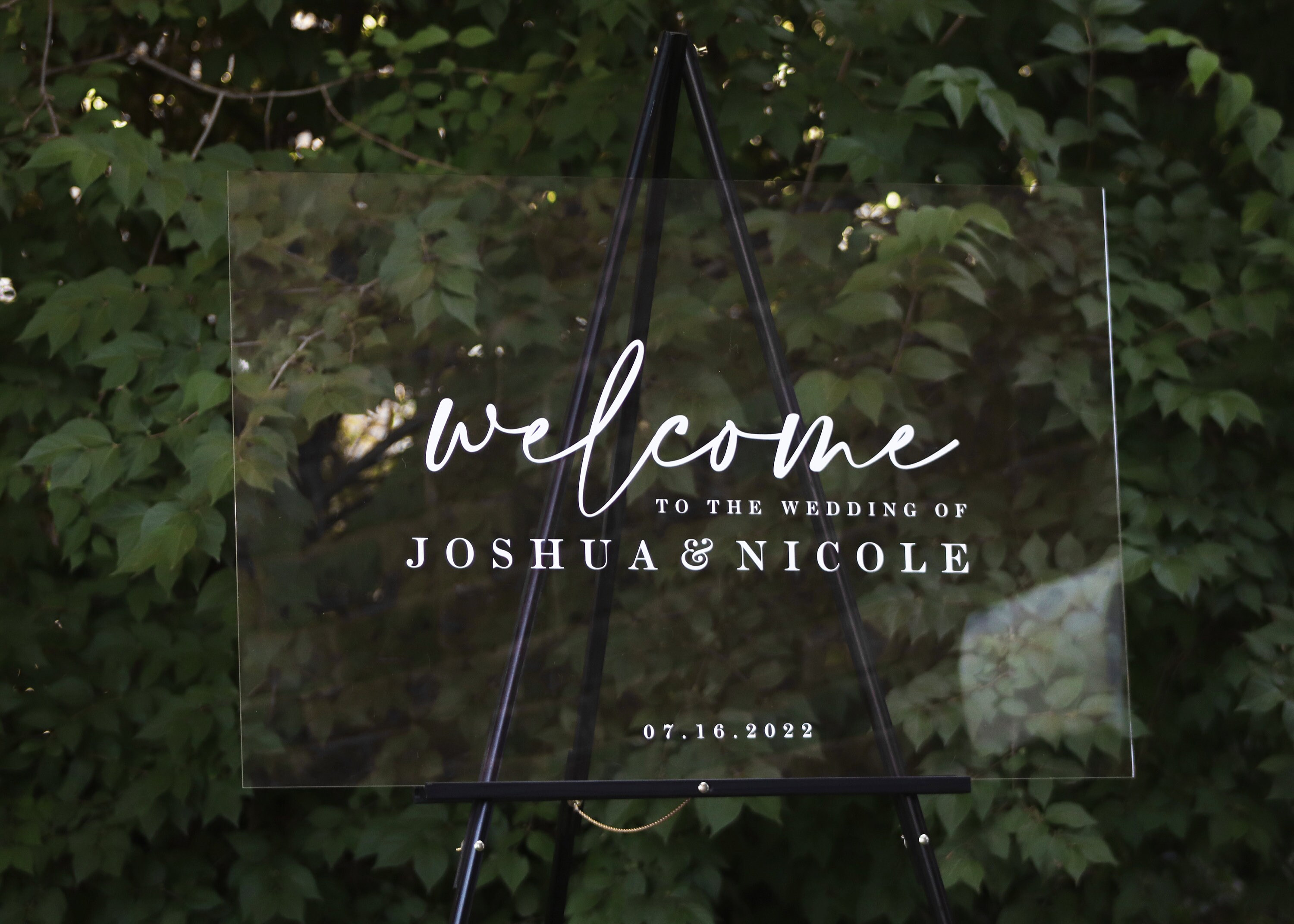 Clear Acrylic Wedding Sign, Clear Acrylic Welcome Sign - Etsy