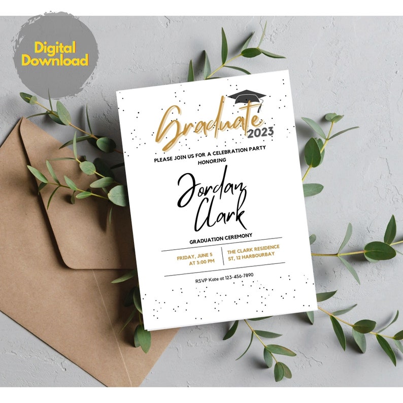2023 Graduation Invitation Graduation Invitation Template - Etsy