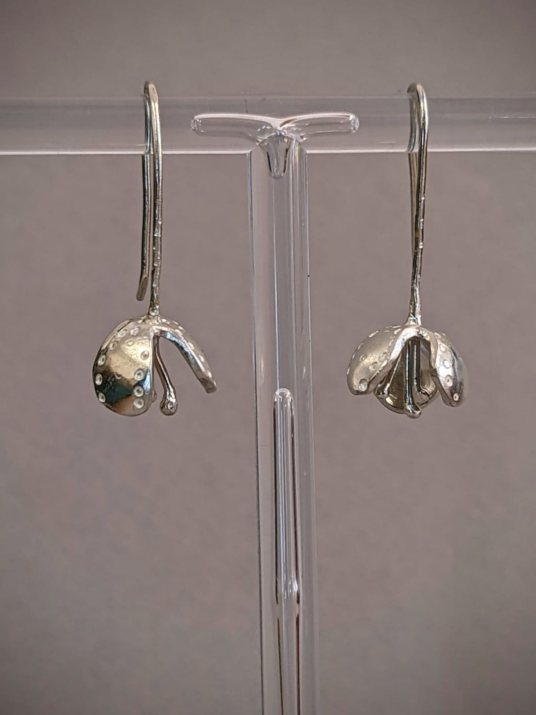 Solid Silver Seed Pod Danglies - Etsy