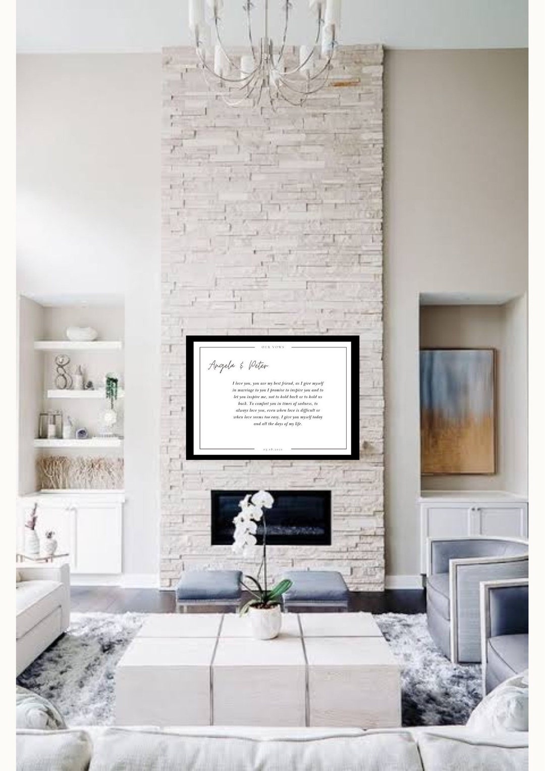 Wedding Vows Display - Etsy