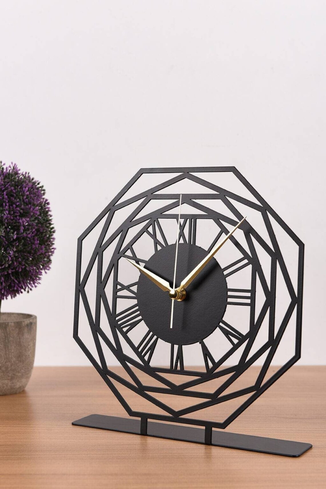 Modern Table Clocksmall Desk Clockmetal Clock for Desk - Etsy
