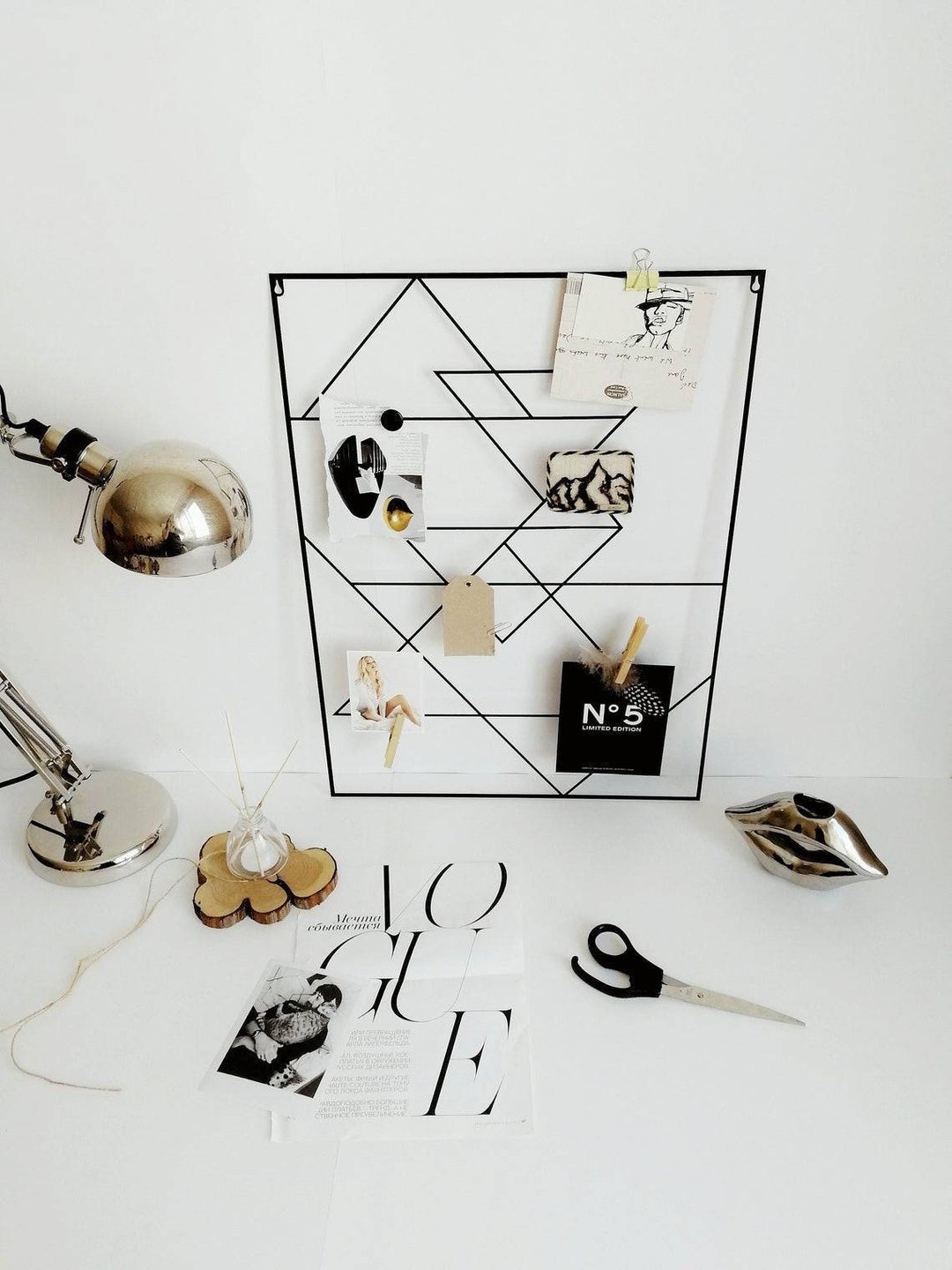 Metal Wall Organizer, Photo Board, Metal Memory Board,metal Wall Grid ...