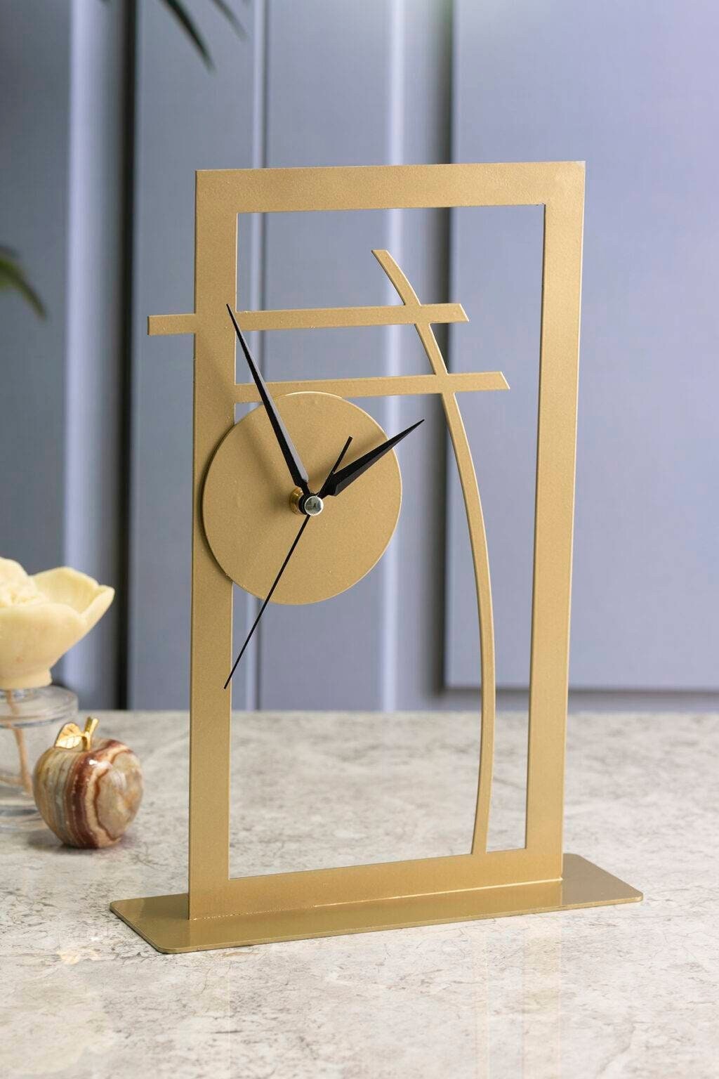 Modern Table Clocksmall Desk Clockmetal Clock for Desk - Etsy