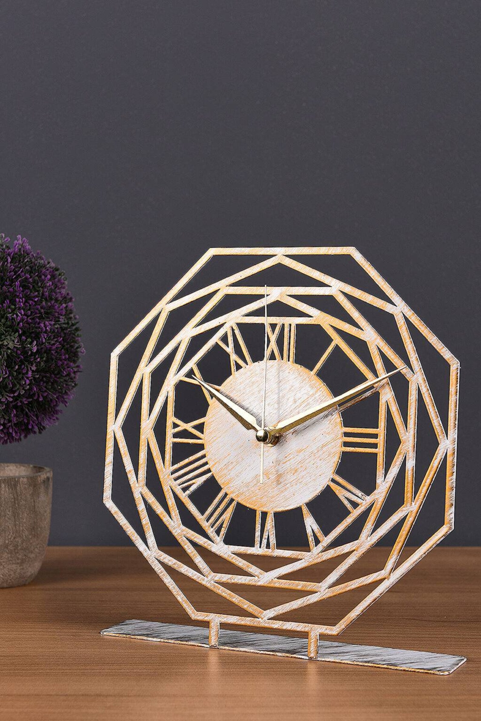 Modern Table Clocksmall Desk Clockmetal Clock for Desk - Etsy