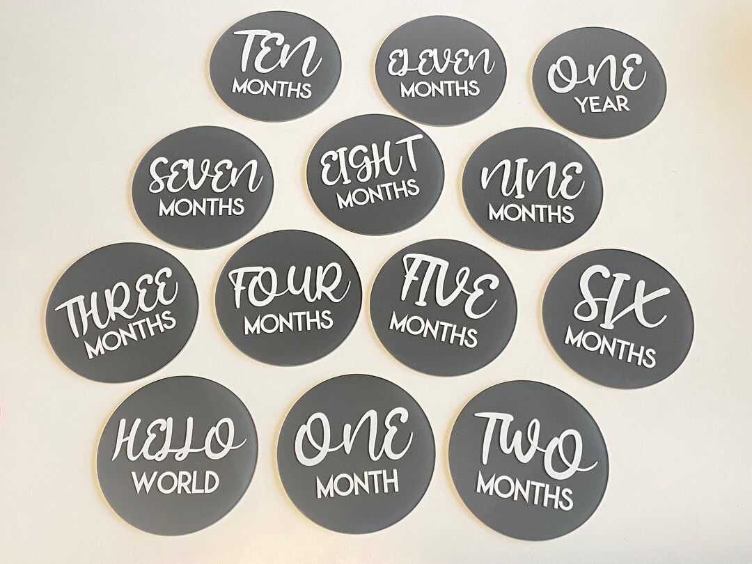 Acrylic Baby Milestones Disc,baby Monthly Milestone Cards,baby Monthly ...