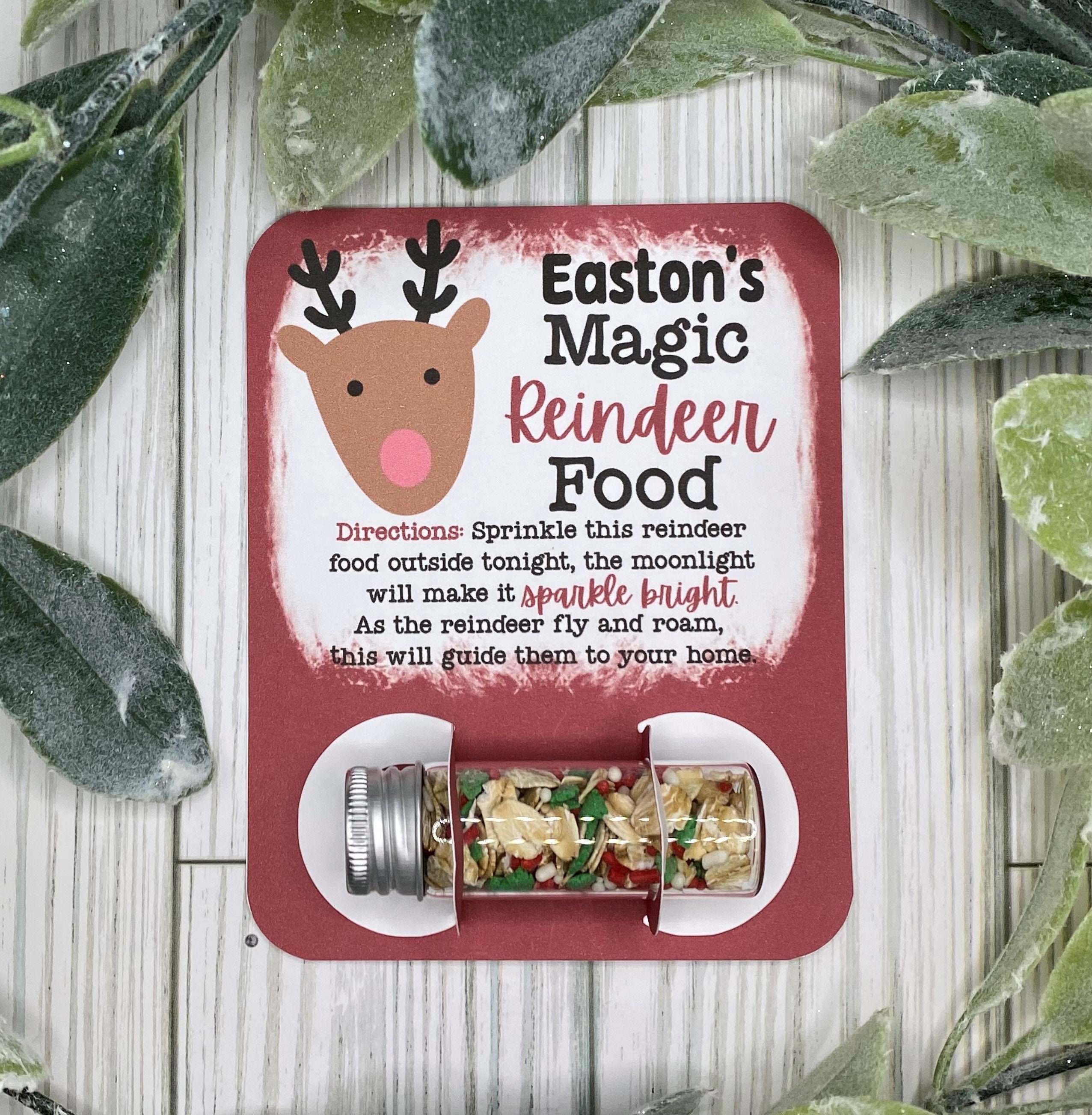 Personalized Childs Name Magic Reindeer Food, Night Before Christmas ...