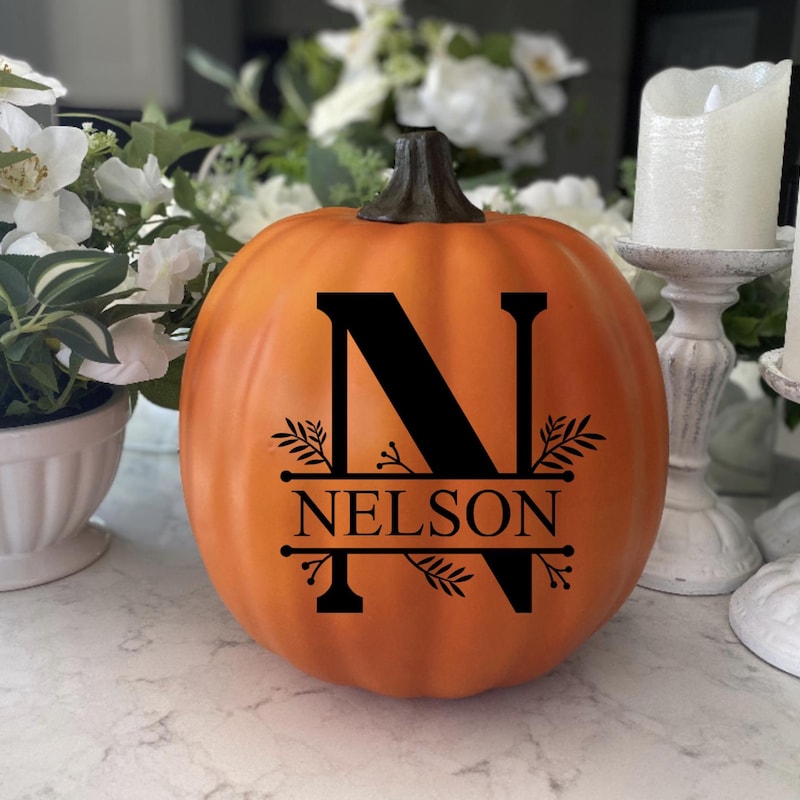 Initial Pumpkin - Etsy