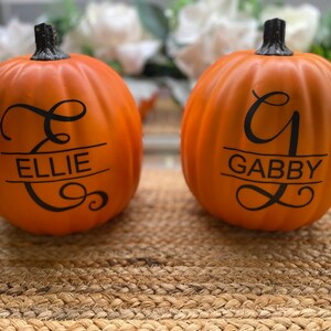 Personalized Pumpkin, Custom Monogram Large White Pumpkin, Fall Decor ...
