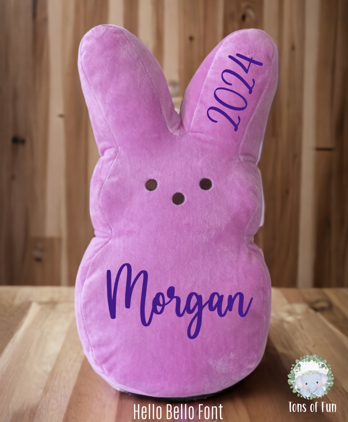 Personalized Easter Bunny Peeps Plush, Extra Large Blue Pink, Kids ...