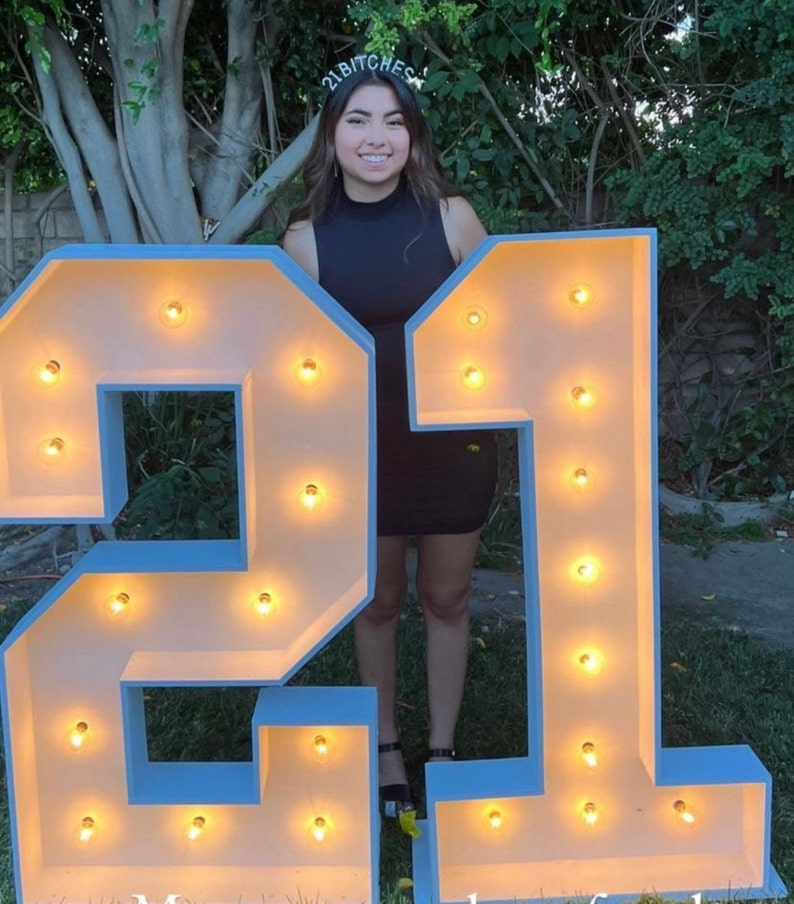 0-9 4FT Wood Lighted Marquee Numbers (bulk Deal) (0,1,2,3,4,5,6,7,8,9 ...