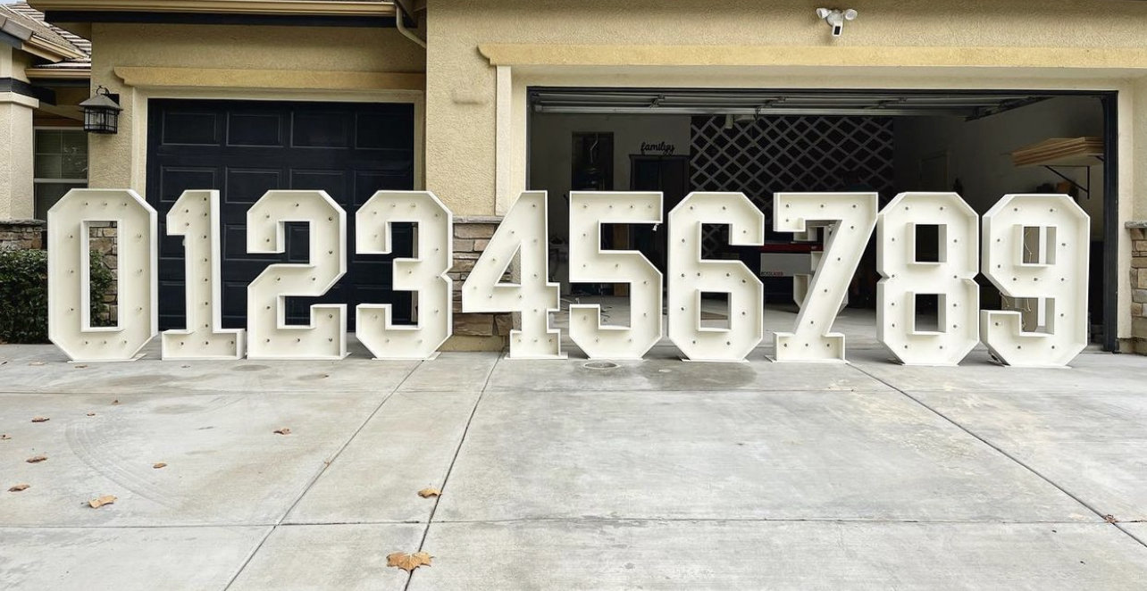 0-9 4FT Wood Lighted Marquee Numbers (bulk Deal) (0,1,2,3,4,5,6,7,8,9 ...