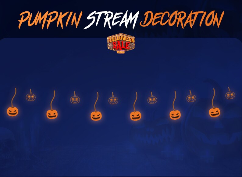 Cute Animated Pumpkin and Ghost Lights Halloween Stream Decoration ...