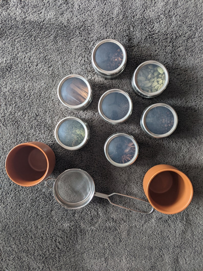 DIY Traditional Indian Chai Tea Kit With Chai Tea Strainer, Chai Tea ...