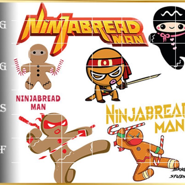 Ninja Gingerbread Svg - Etsy New Zealand