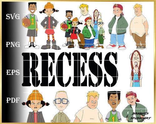 Cartoon SVG Recess SVG Recess PNG Recess Vector Recess - Etsy Singapore