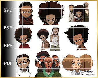 Riley Huey Freeman the Boondocks Svg Png - Etsy