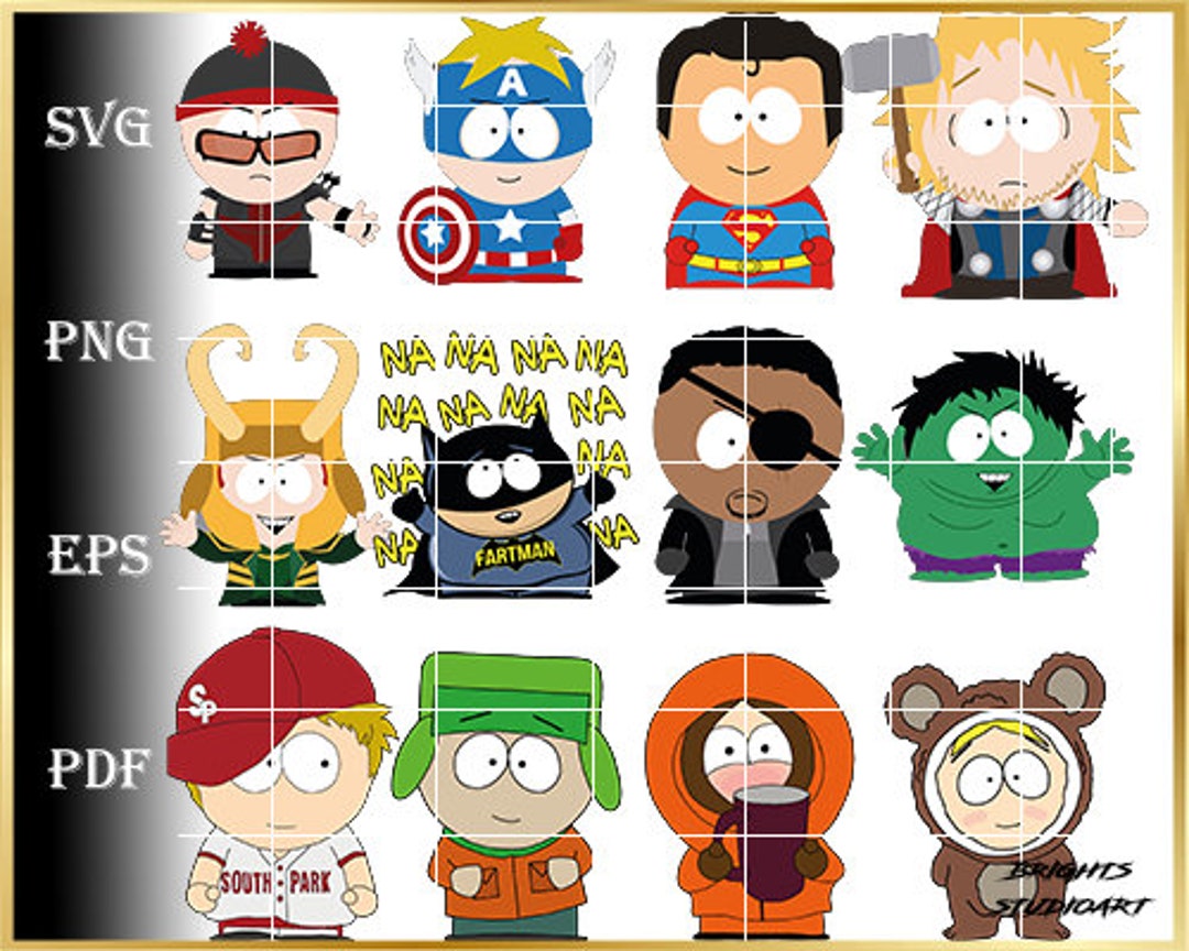 Cartoon Svg South Park Svg Superhero South Park Character Etsy