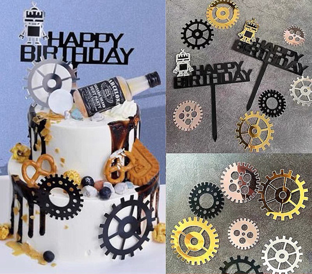Engineering Mechanics Cake Topper Robot Cake Decoration - Etsy