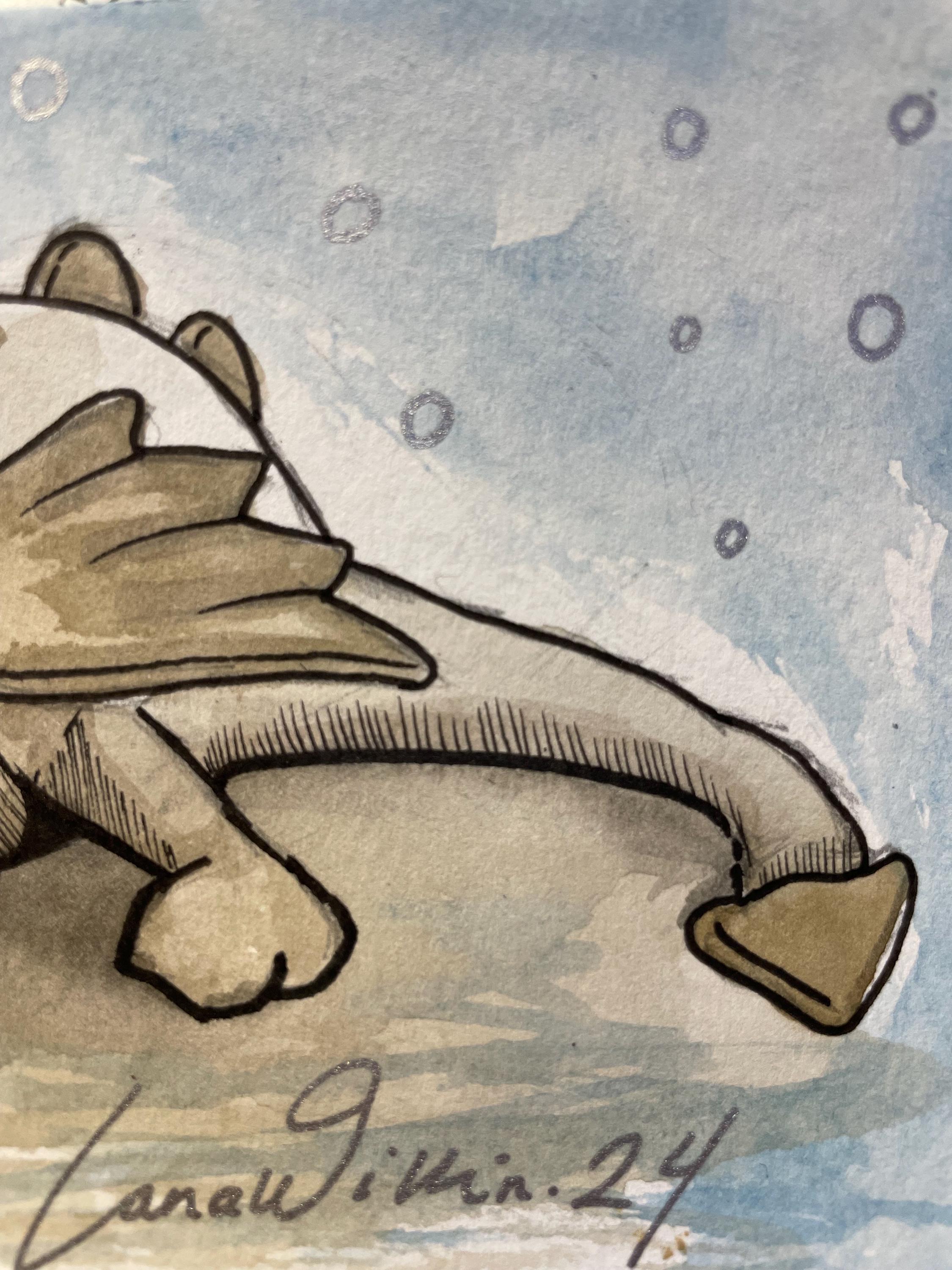 Snow Dragon Jellycat Watercolour Painting - Etsy