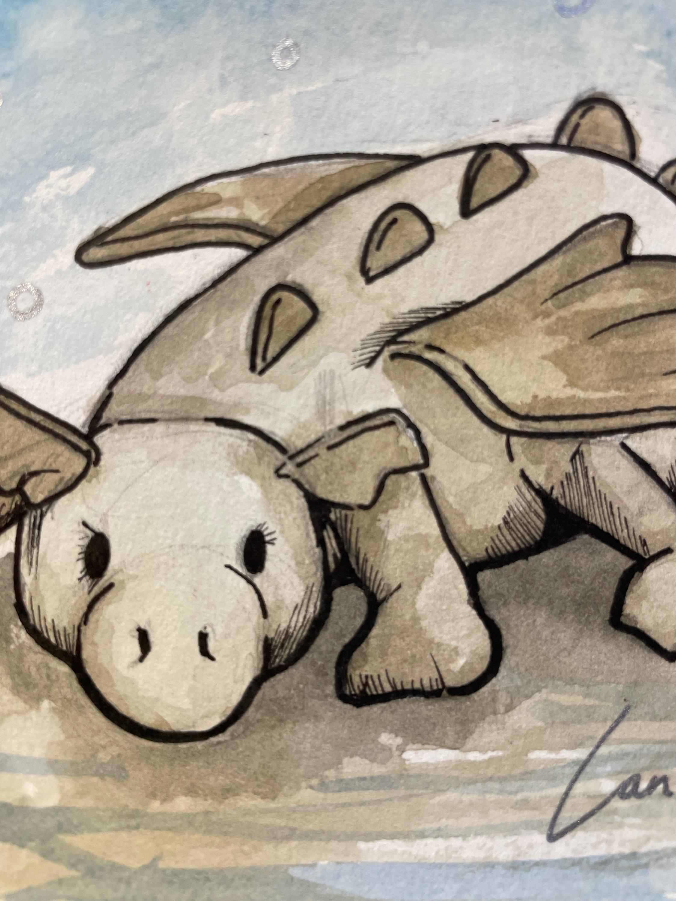 Snow Dragon Jellycat Watercolour Painting - Etsy