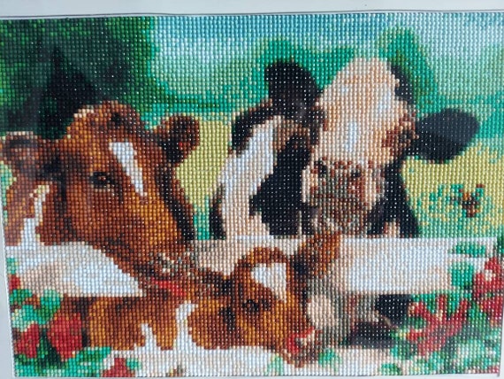 Completed & Framed Cow Diamond Painting - Etsy