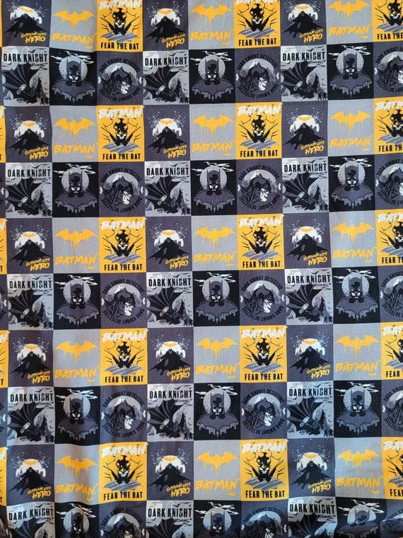 Batman Dark Knight Cotton Fabric 100% Cotton by the 1/2 Yard - Etsy
