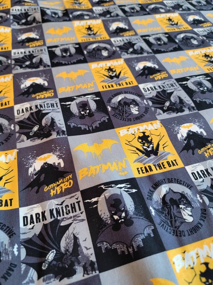 Batman Dark Knight Cotton Fabric, 100% Cotton, by the 1/2 Yard - Etsy