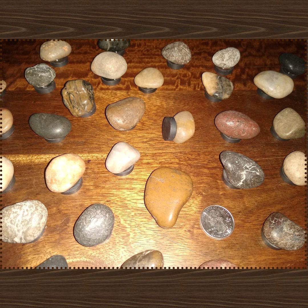 Handmade River Rock Magnets – Set of 5 | Eco-friendly Natural Stone ...