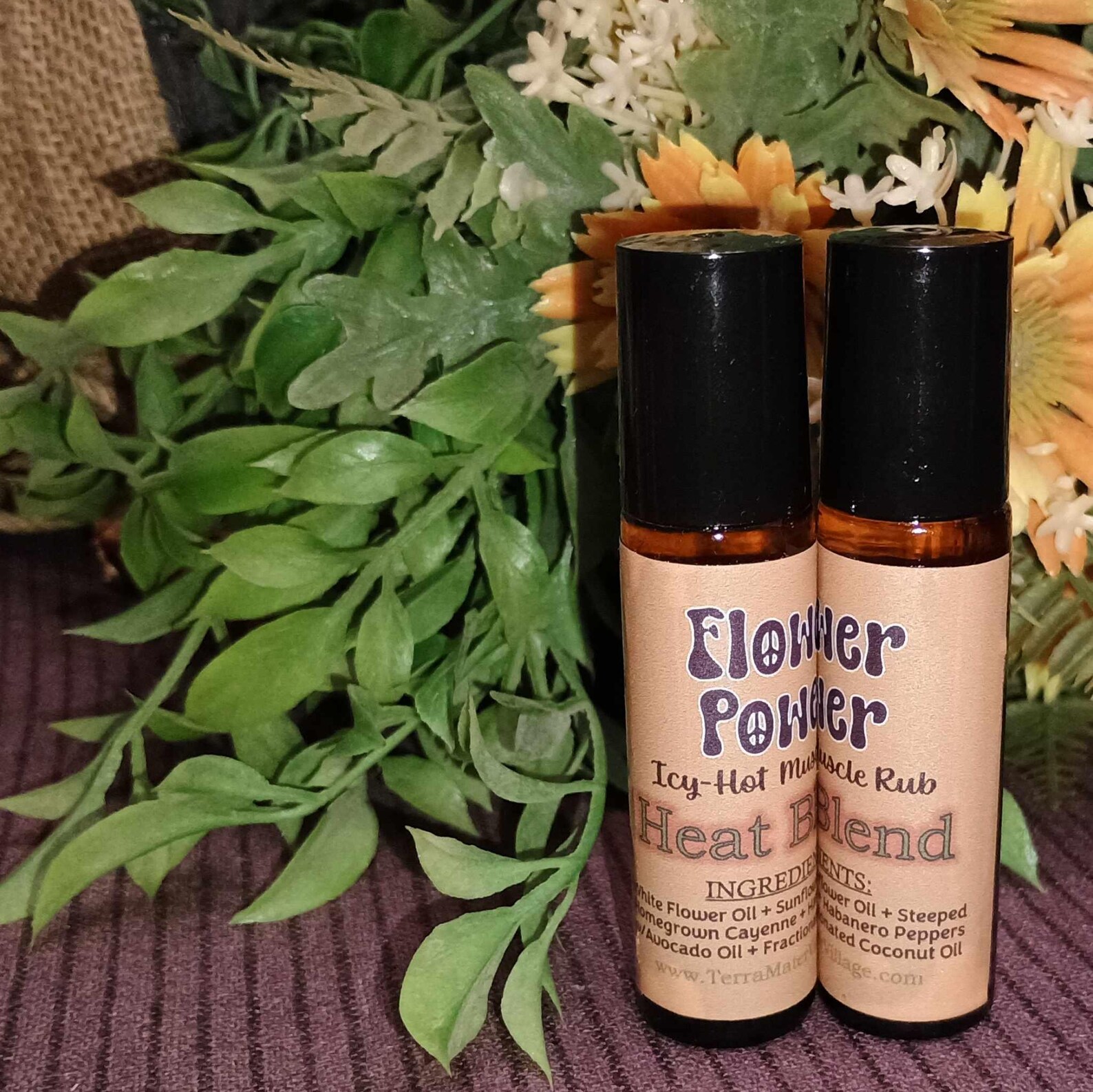 Flower Power Icy-hot Muscle Rub – 10ml Essential Oil Roller for Muscle ...