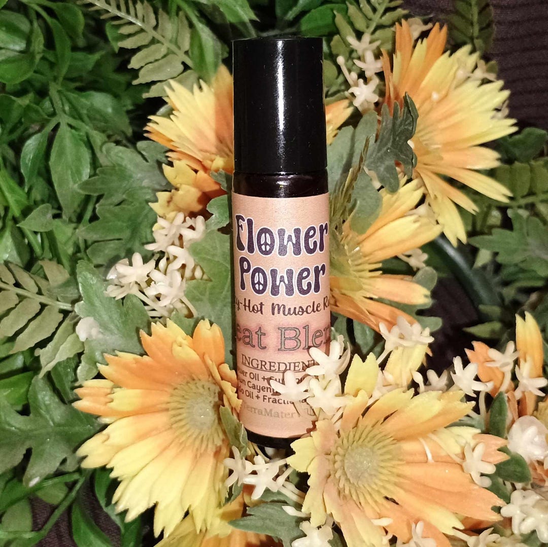 Flower Power Icy-hot Muscle Rub – 10ml Essential Oil Roller for Muscle ...