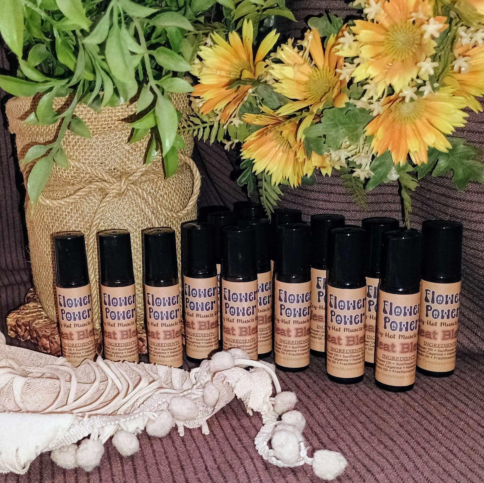 Flower Power Icy-hot Muscle Rub – 10ml Essential Oil Roller for Muscle ...