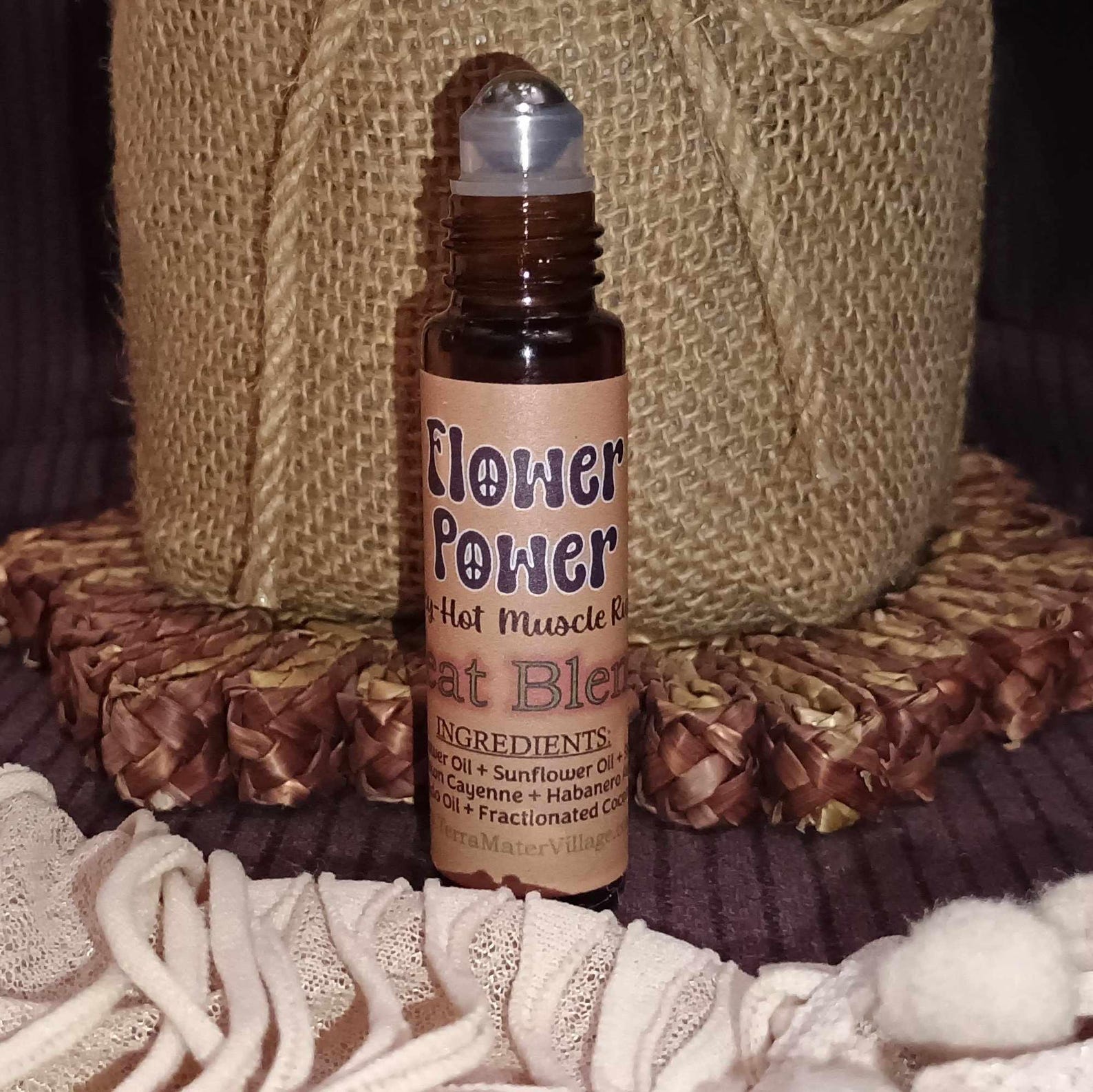 Flower Power Icy-hot Muscle Rub – 10ml Essential Oil Roller for Muscle ...