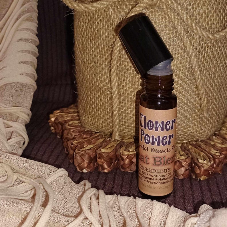 Flower Power Icy-hot Muscle Rub – 10ml Essential Oil Roller for Muscle ...