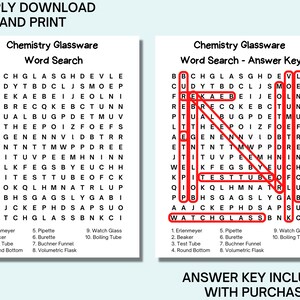 Laboratory Themed Word Search Bundle, 3 Unique Puzzles, Science Themed ...