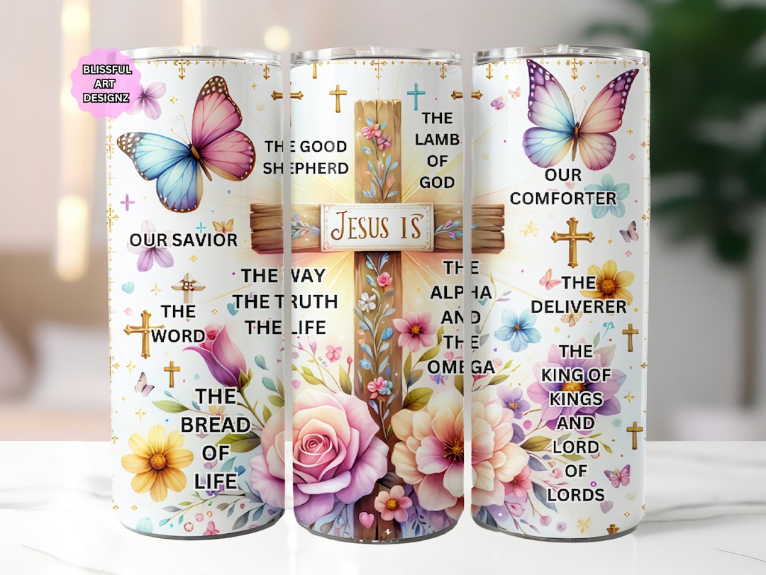 Jesus is Tumbler Wrap, 20 Oz Skinny Tumbler Sublimation Design ...