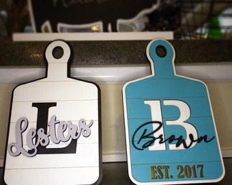 Decorative Cutting Initial Cutting Board - Etsy