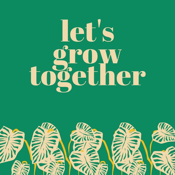 Lets Grow Together Png - Etsy