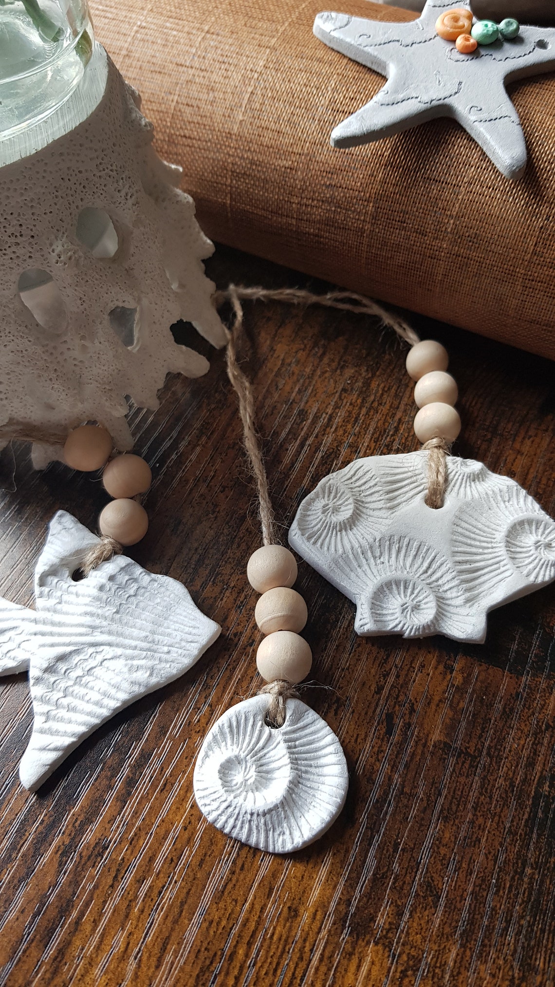 Hanging Clay Oil Diffuser, Air Dry Clay Fish Ornament, Aromatherapy ...