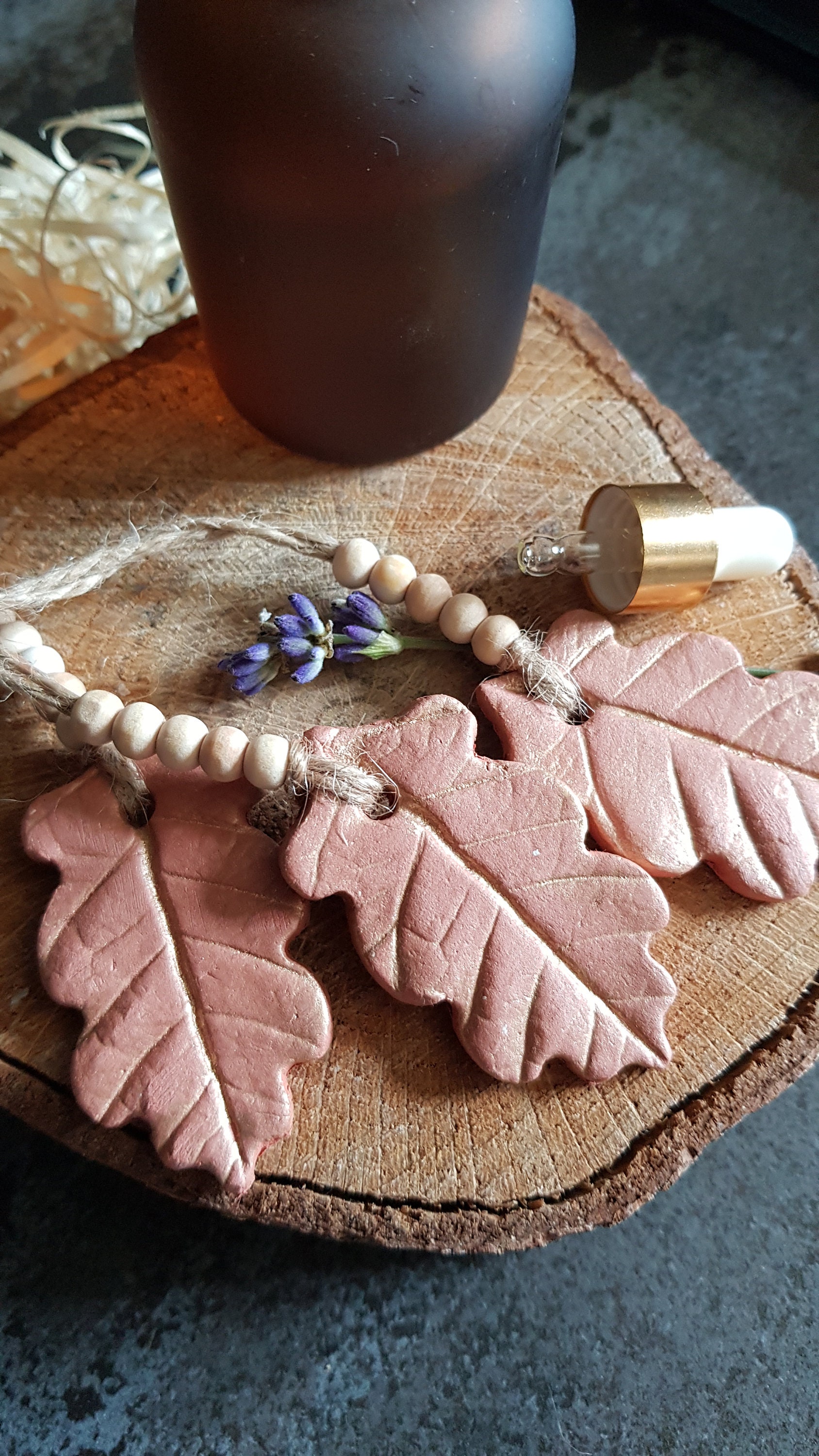 Hanging Clay Diffuser for Essential Oil, Aromatherapy for Car, Nature ...