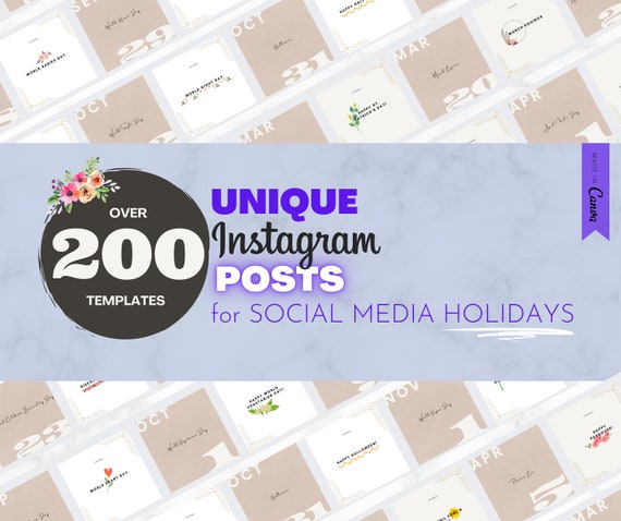 200 Instagram Post Templates for Holidays & Observances 2023 - Etsy
