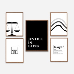 Law Office Wall Art Printable Set Minimal and Modern Design Office ...