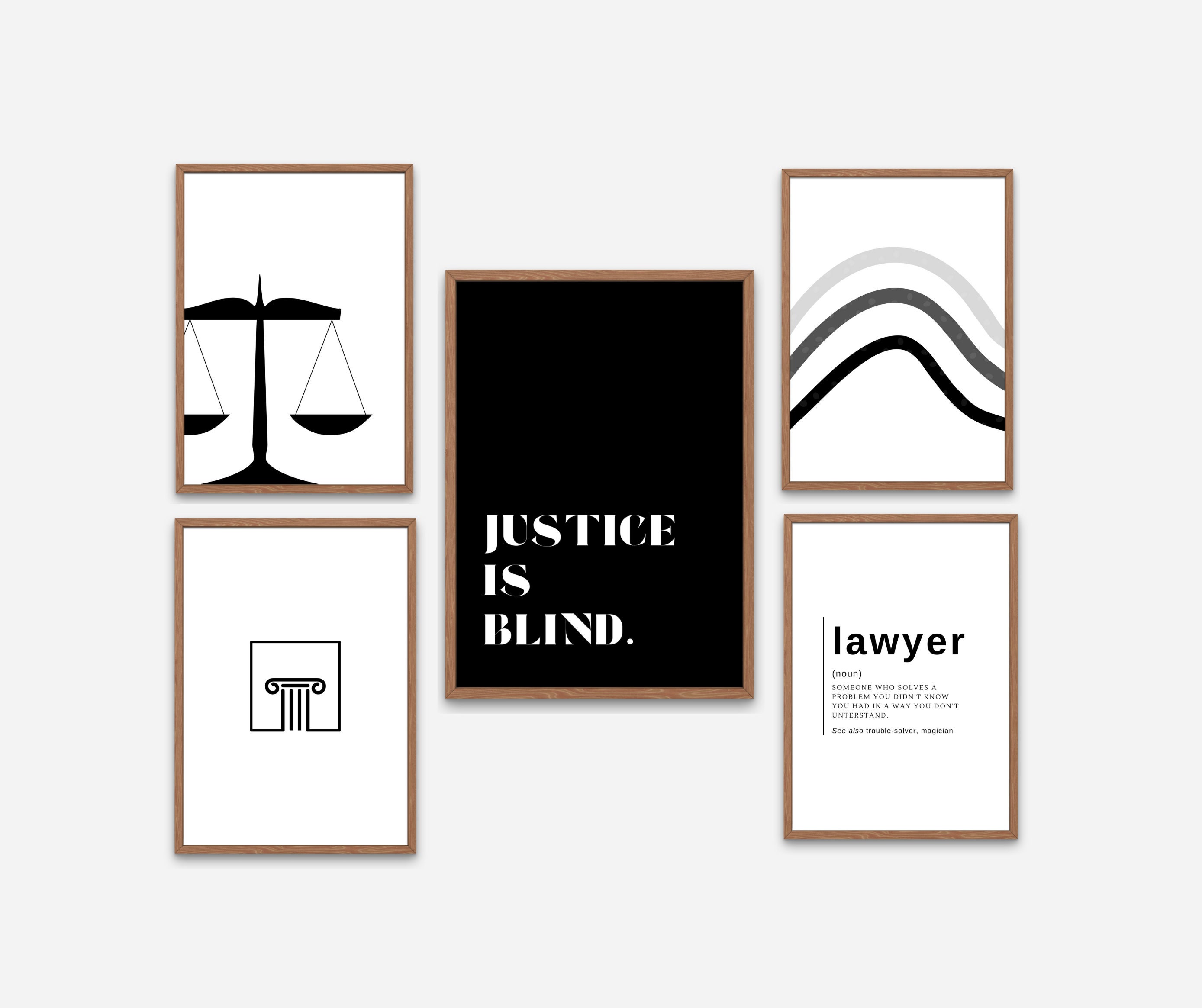 Law Office Wall Art Printable Set Minimal and Modern Design Office ...