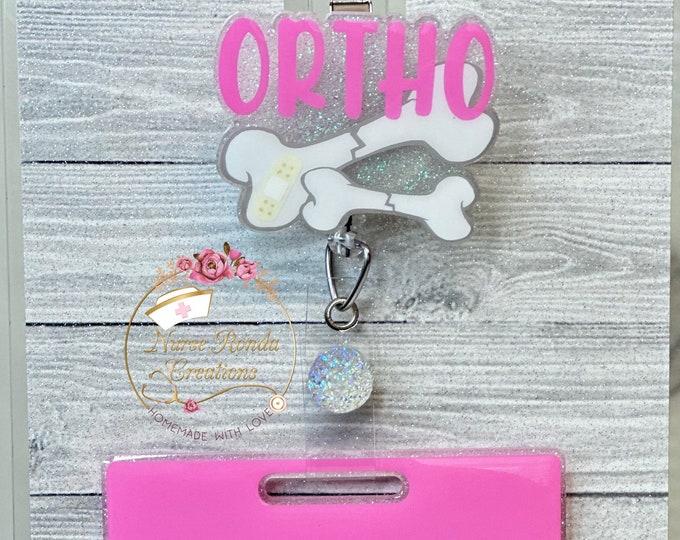 Ortho Badge Reel and Buddy Set, Personalized, Orthopedic Badge Reel ...
