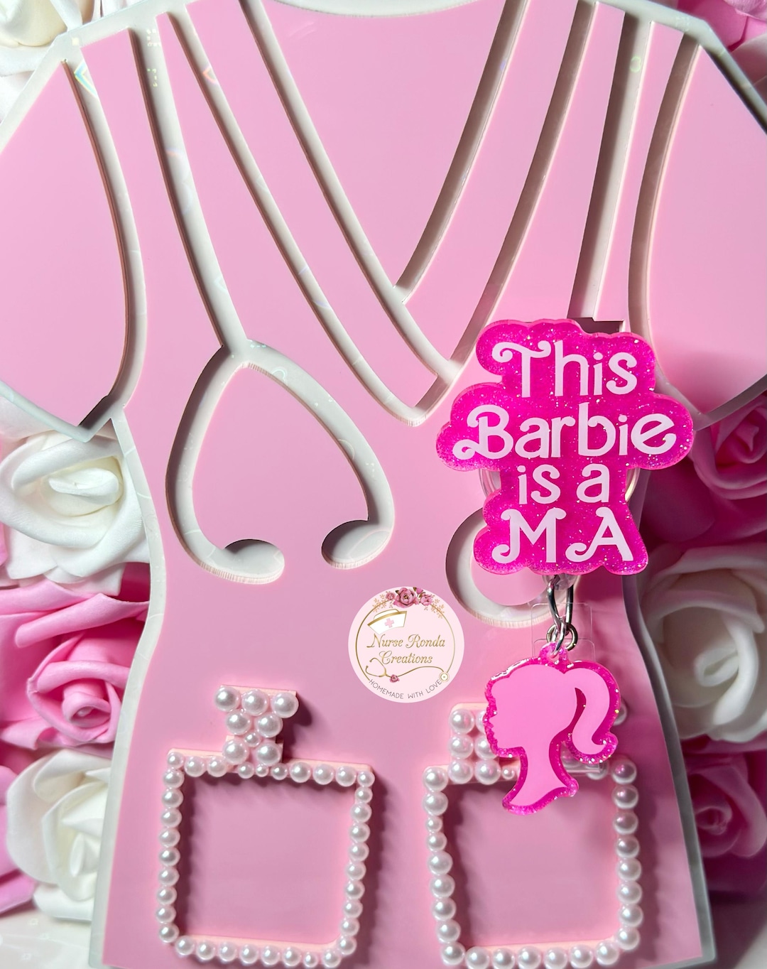 MA Badge Reel, Medical Assistant Badge, Pink Badge Reel, Medical, Gift ...