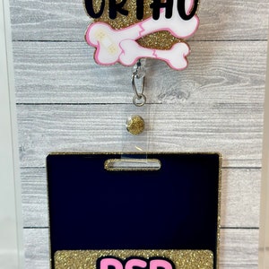 Ortho Badge Reel and Buddy Set, Personalized, Orthopedic Badge Reel ...