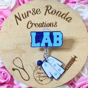 Lab Badge Reel, Lab Technician, Phlebotomy Tech, Laboratory, Medical ...