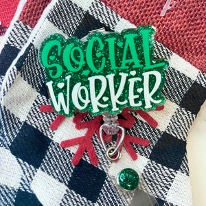 Social Worker Badge Reel, Social Work, Social Worker Gift, Custom Badge ...